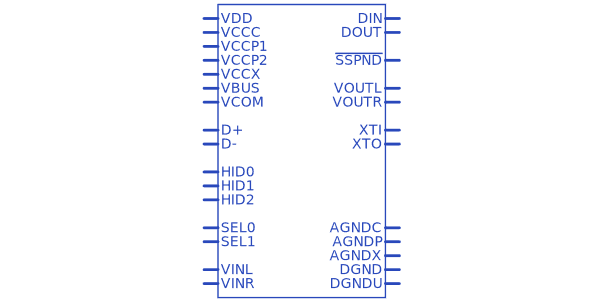 PCM2903CDB Texas Instruments - Datasheet PDF, Footprint, Symbol ...