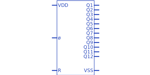 CD4040BE Texas Instruments - Datasheet PDF, Footprint, Symbol ...
